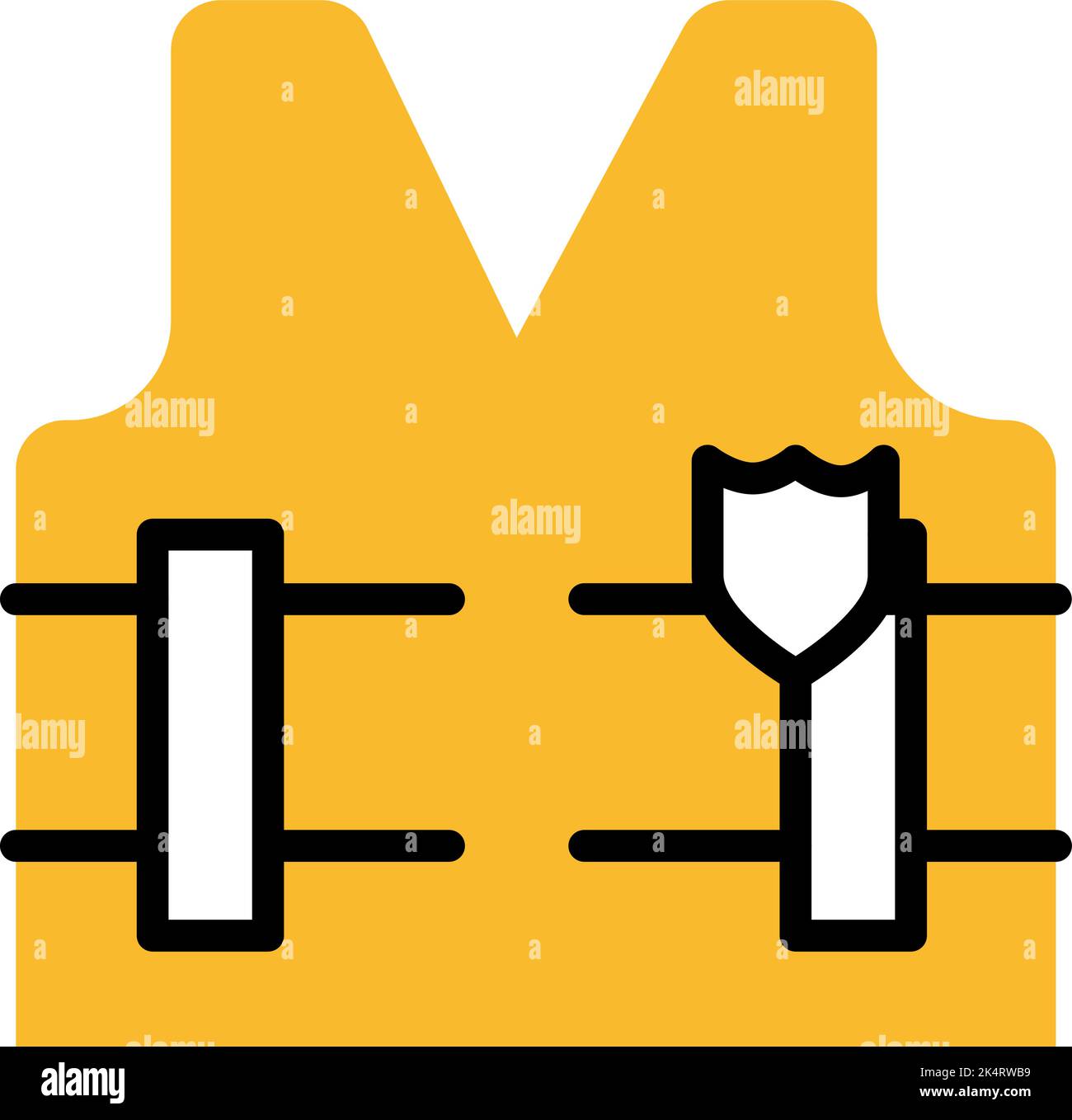 Police vest, illustration, vector on a white background Stock Vector ...