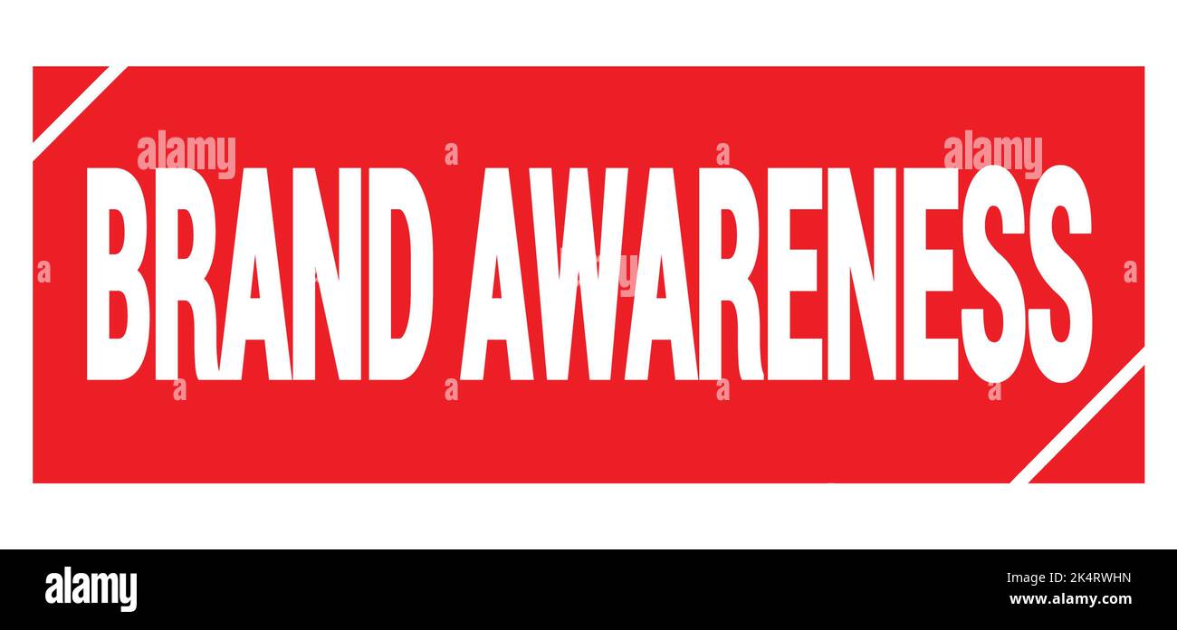 BRAND AWARENESS text written on red grungy stamp sign Stock Photo - Alamy