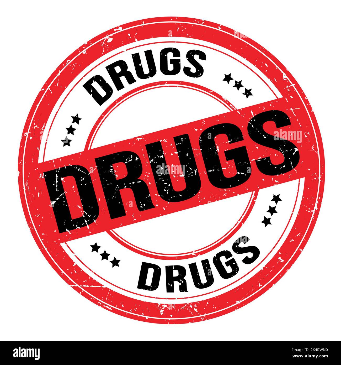 DRUGS text written on red-black round grungy stamp sign Stock Photo - Alamy