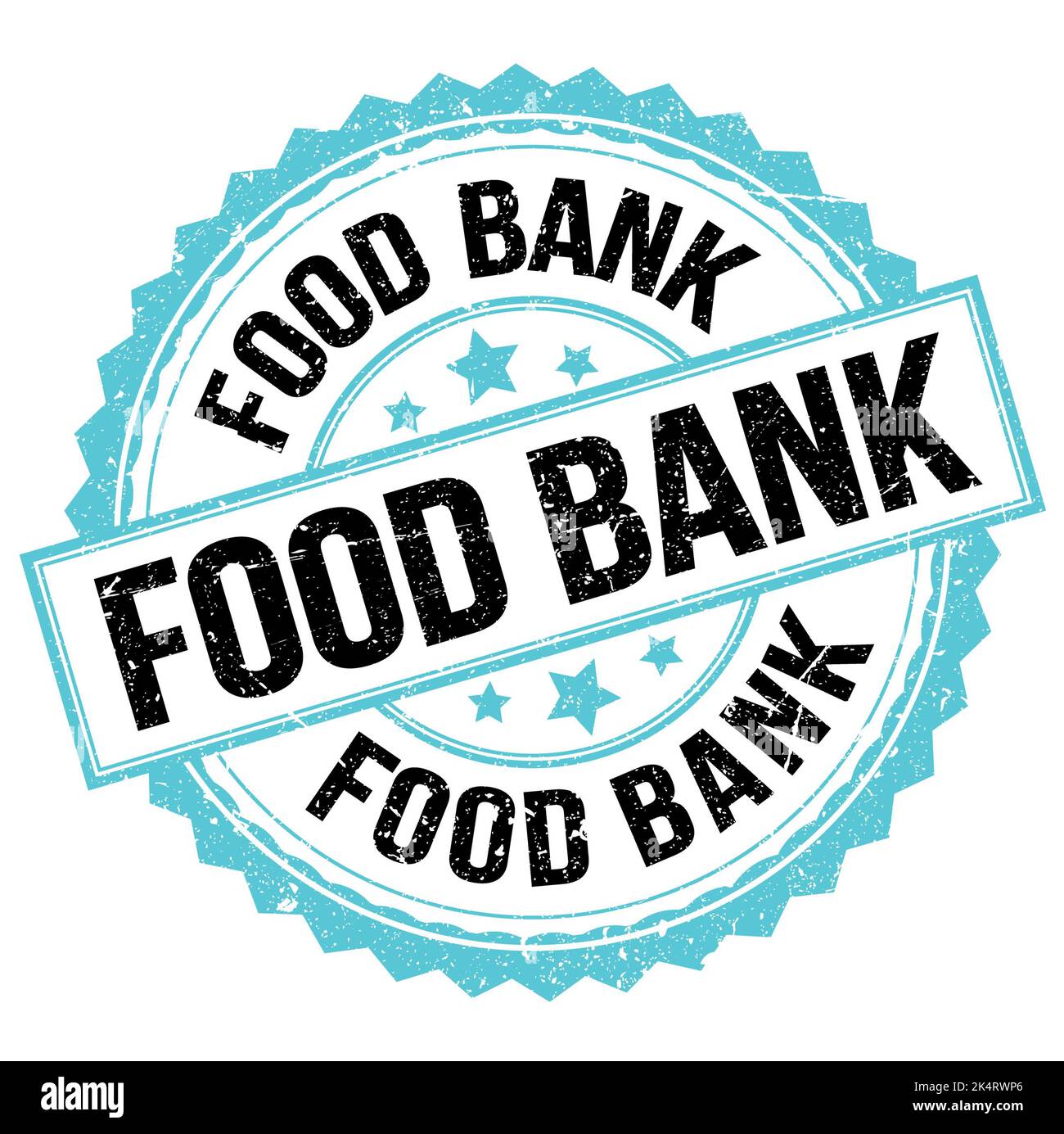 FOOD BANK text written on blue-black round stamp sign Stock Photo - Alamy