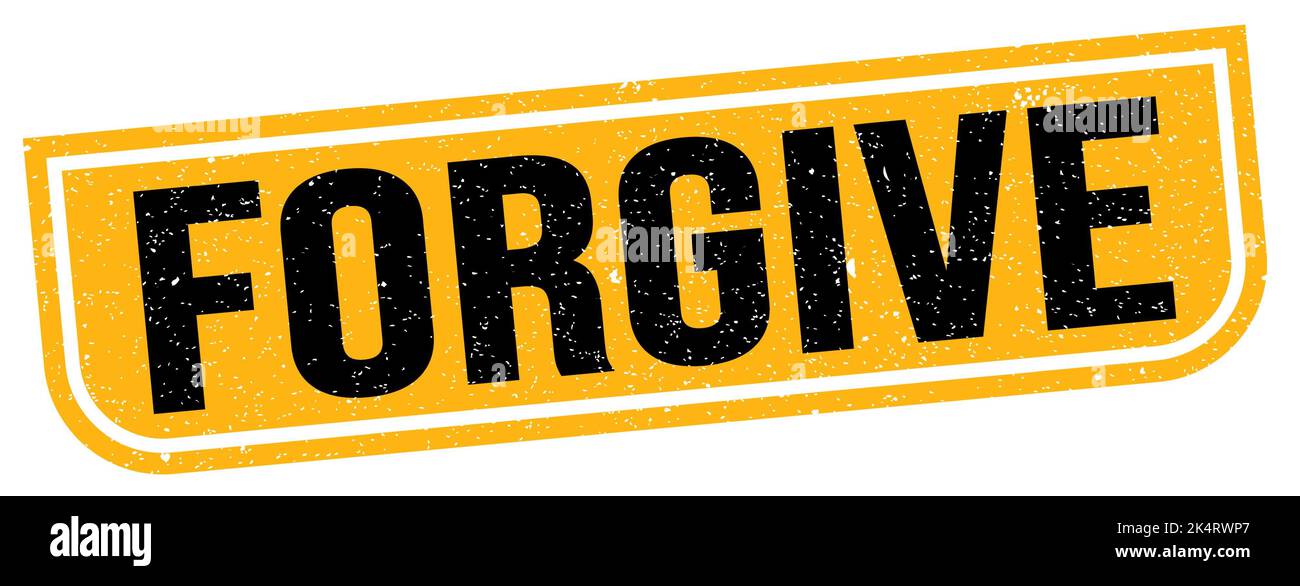 FORGIVE text written on yellow-black grungy stamp sign Stock Photo - Alamy