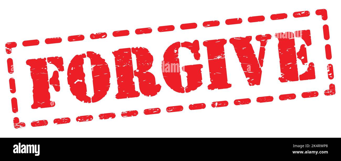 FORGIVE text written on red dash stamp sign Stock Photo - Alamy