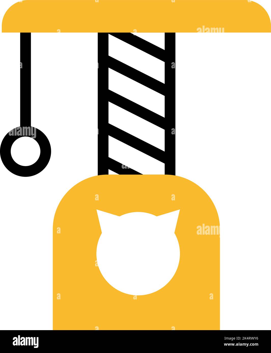 Cat house, illustration, vector on a white background Stock Vector ...