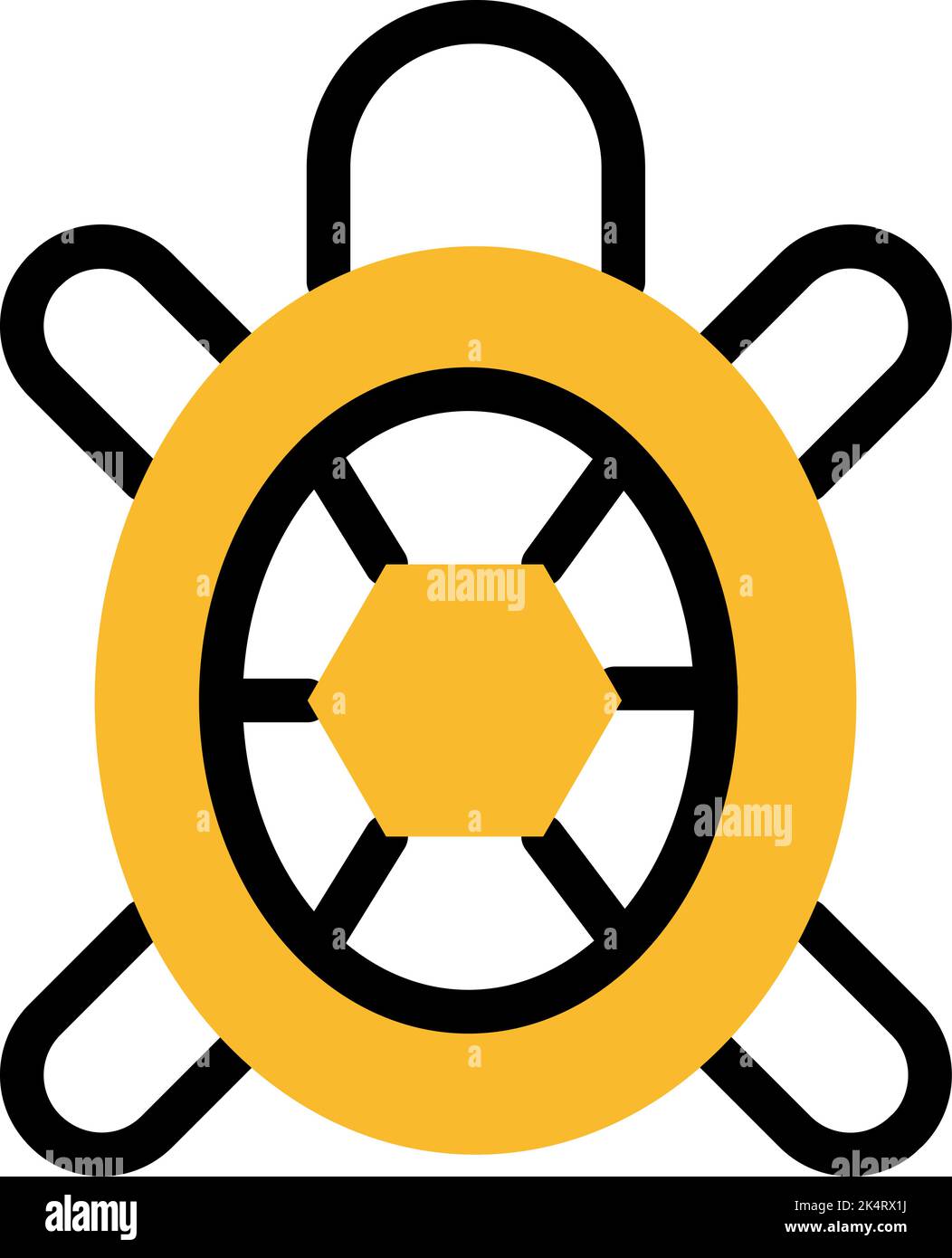 Pet turtle, illustration, vector on a white background Stock Vector ...