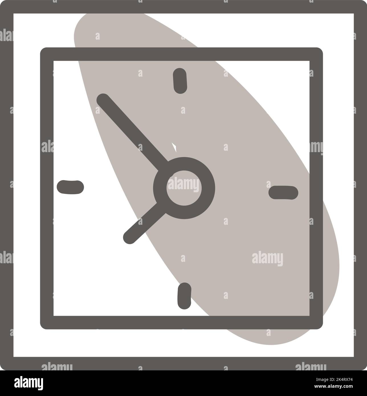 Teaching clock, illustration, vector on a white background Stock Vector ...