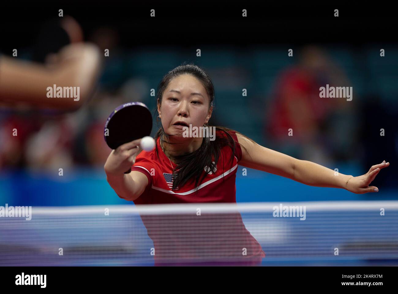 CHENGDU, CHINA - OCTOBER 4, 2022 - Zhang Lily of the USA competes ...