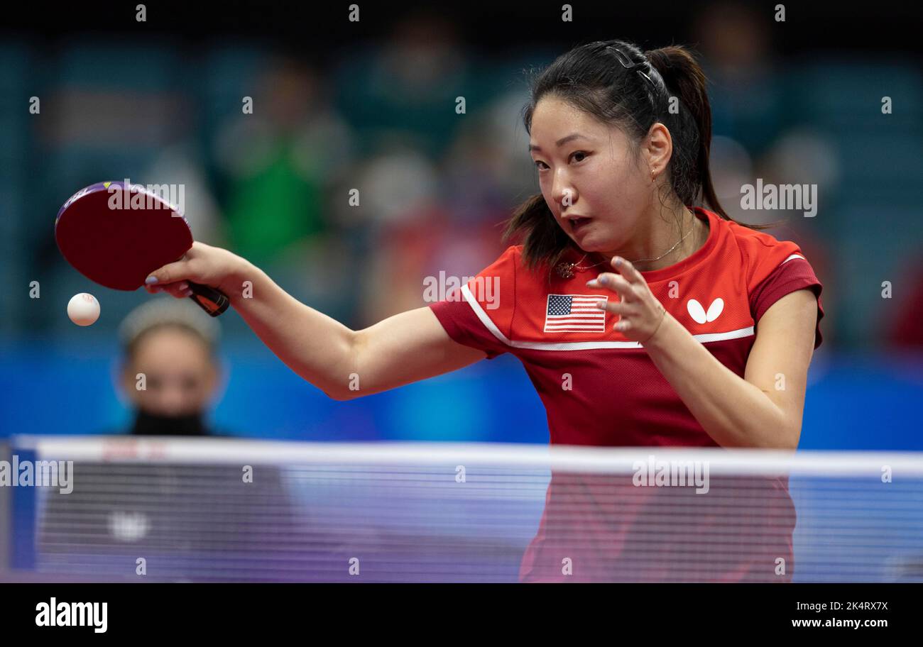 CHENGDU, CHINA - OCTOBER 4, 2022 - Zhang Lily of the USA competes ...