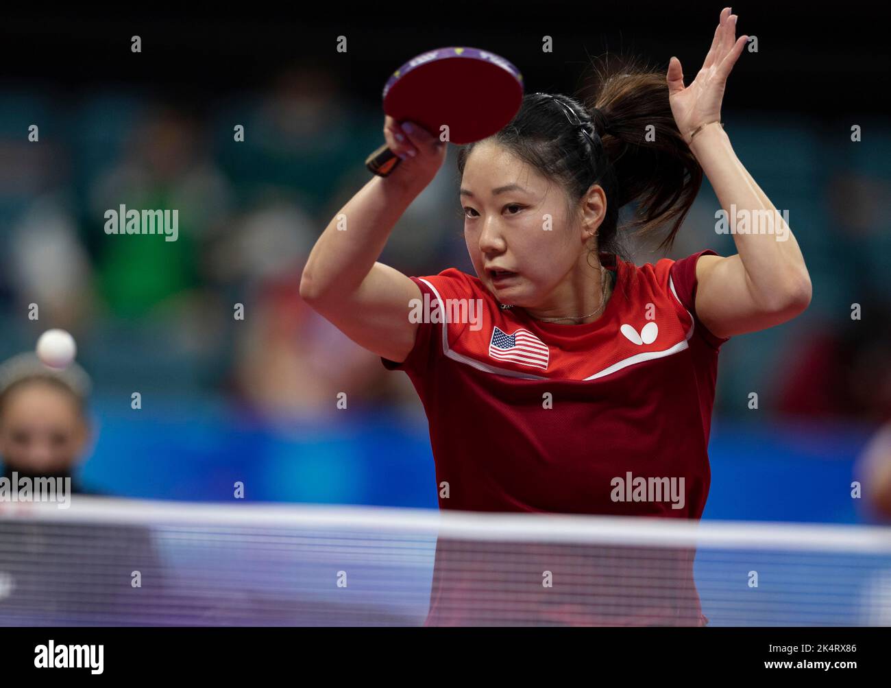 CHENGDU, CHINA - OCTOBER 4, 2022 - Zhang Lily of the USA competes ...