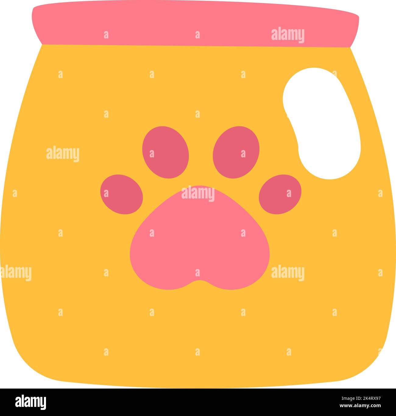 Pet snack jar, illustration, vector on a white background Stock Vector ...