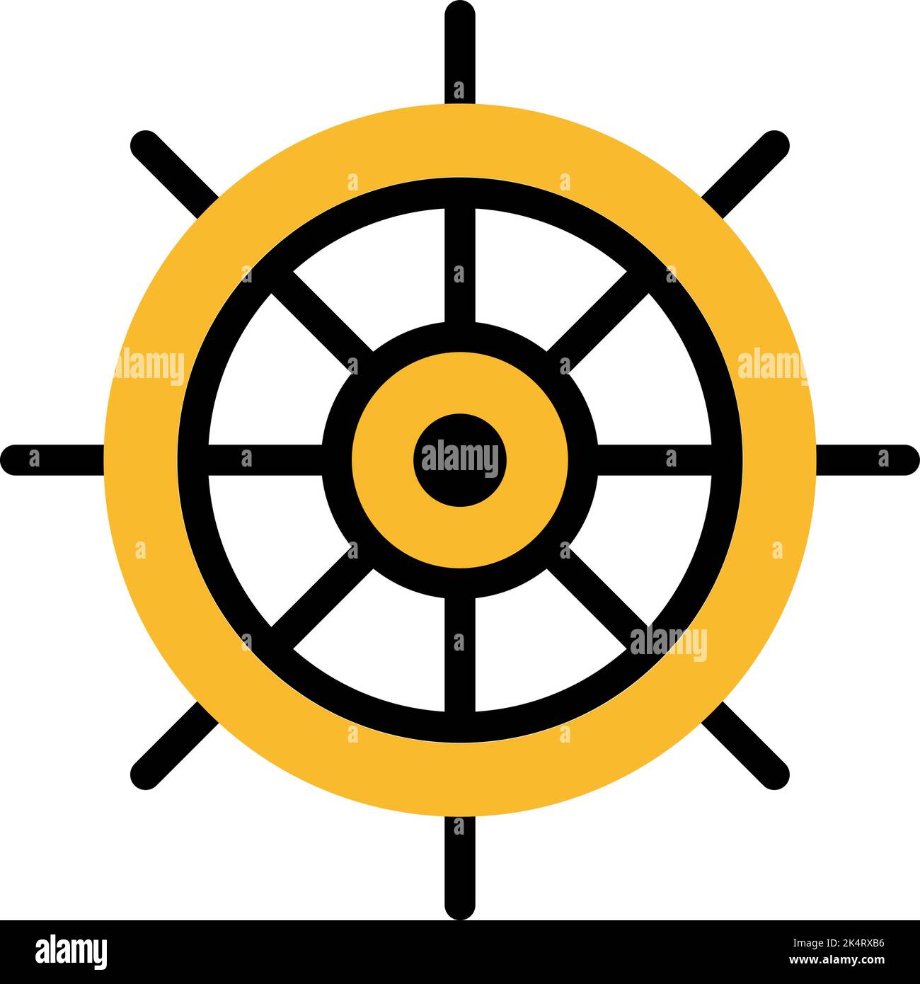 Vacation ship wheel , illustration, vector on a white background Stock ...