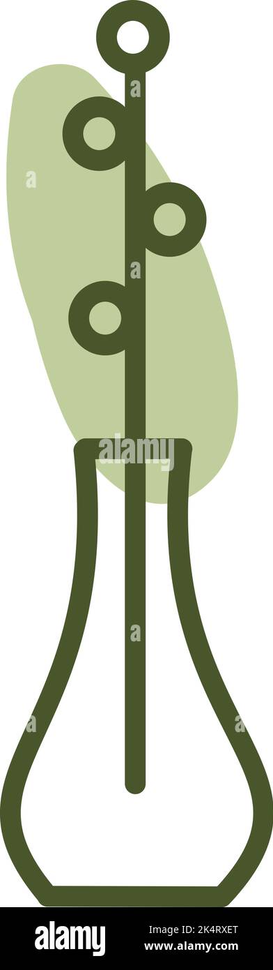 Flower with small buds, illustration, vector on a white background ...