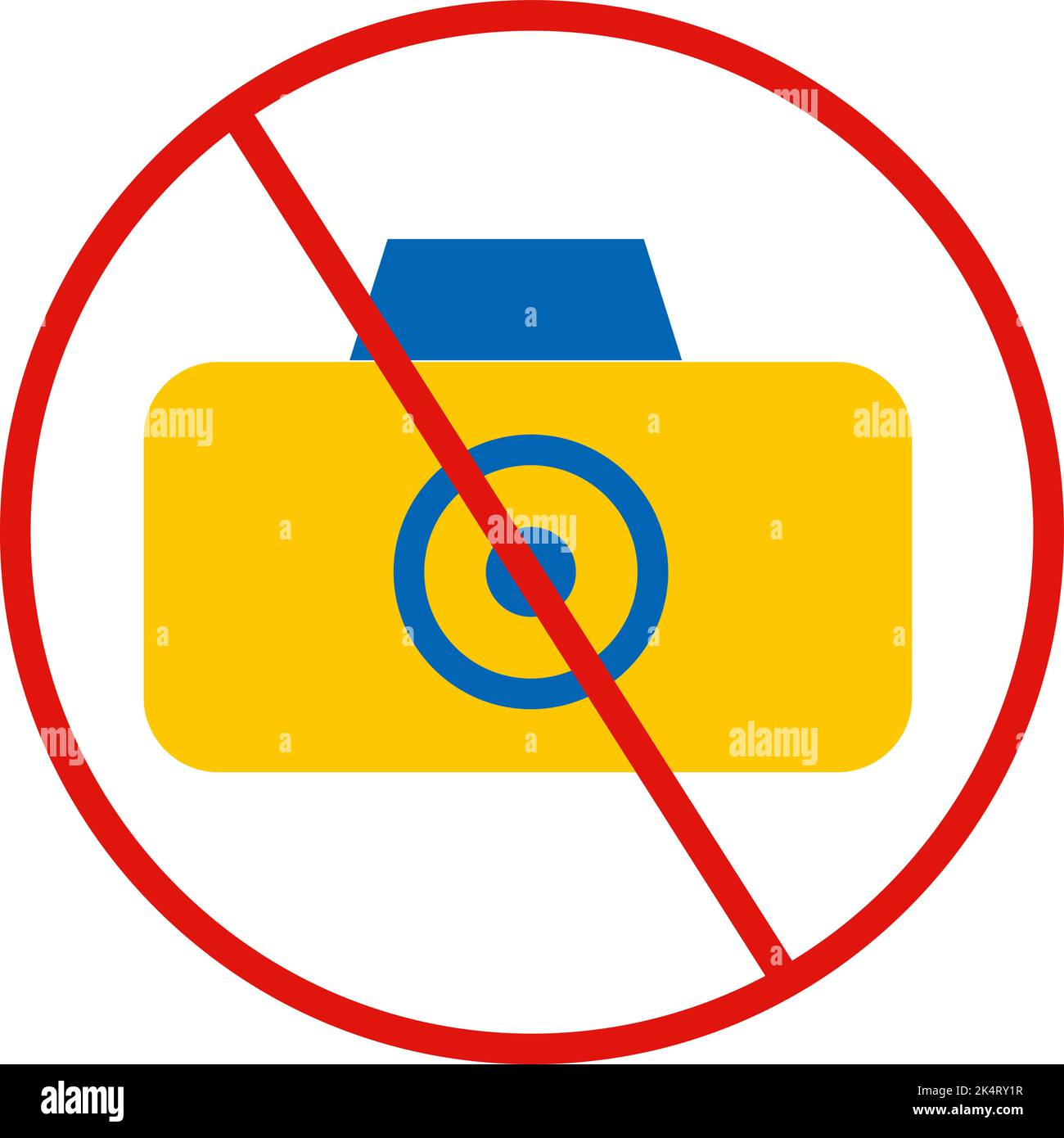 Public sign no cameras , illustration, vector on a white background ...