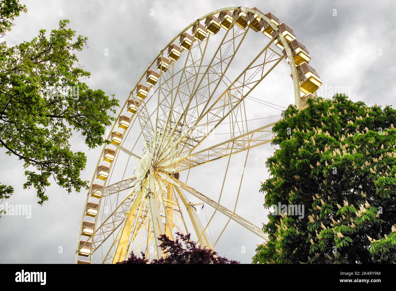 Ferris wheel - Budapest eye at evening, Hungary Stock Photo - Alamy
