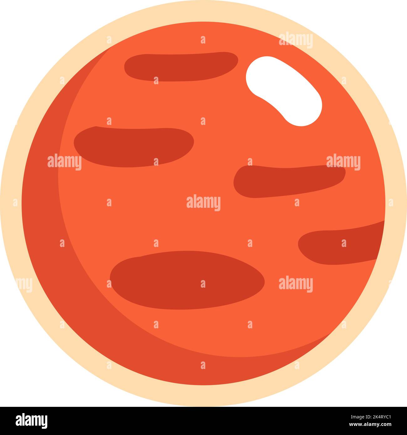 Space mars, illustration, vector on a white background Stock Vector ...