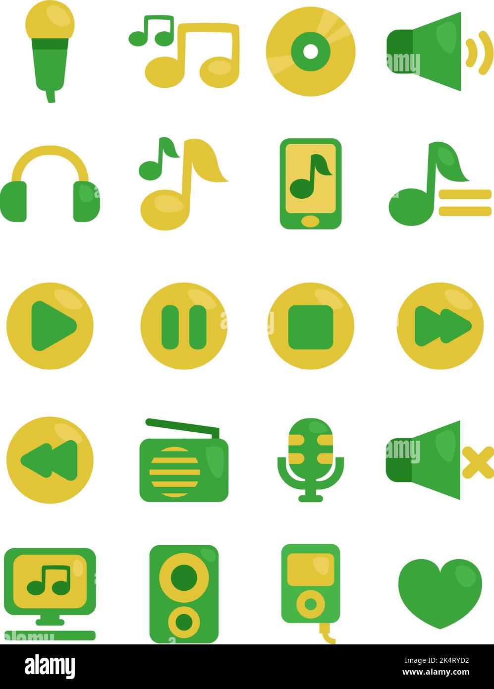 Music tools, illustration, vector on a white background Stock Vector ...