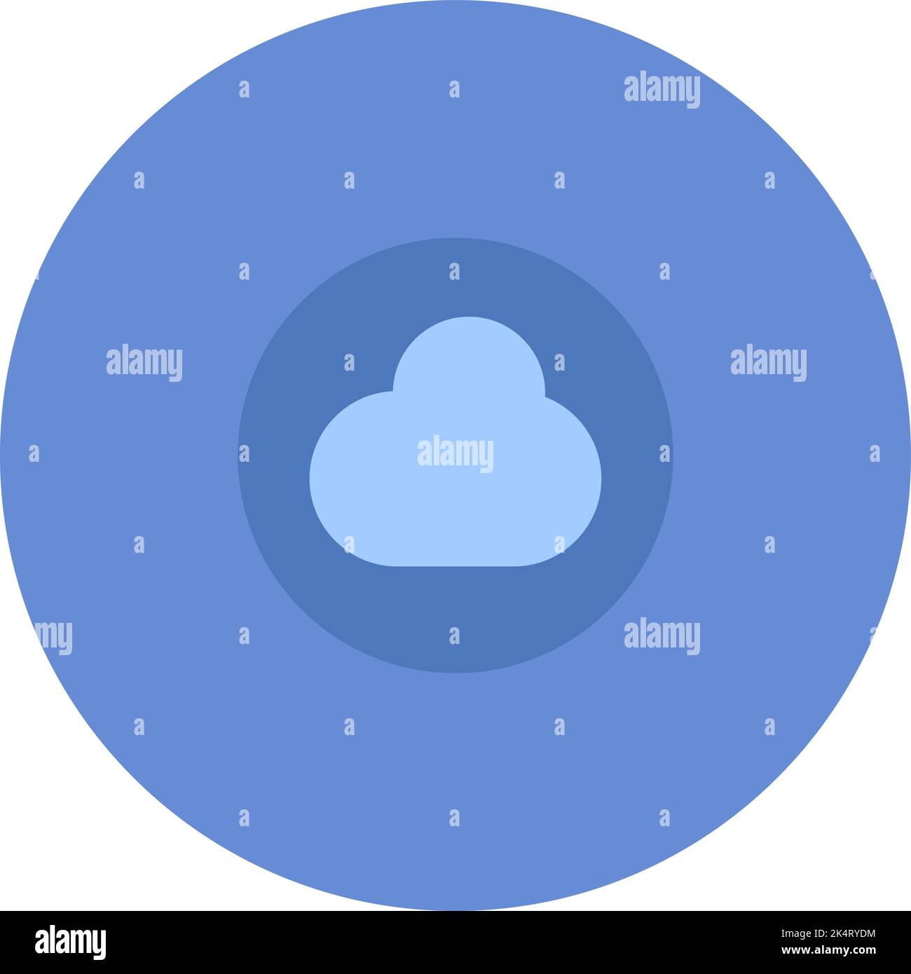 Small blue cloud, illustration, vector on a white background Stock ...