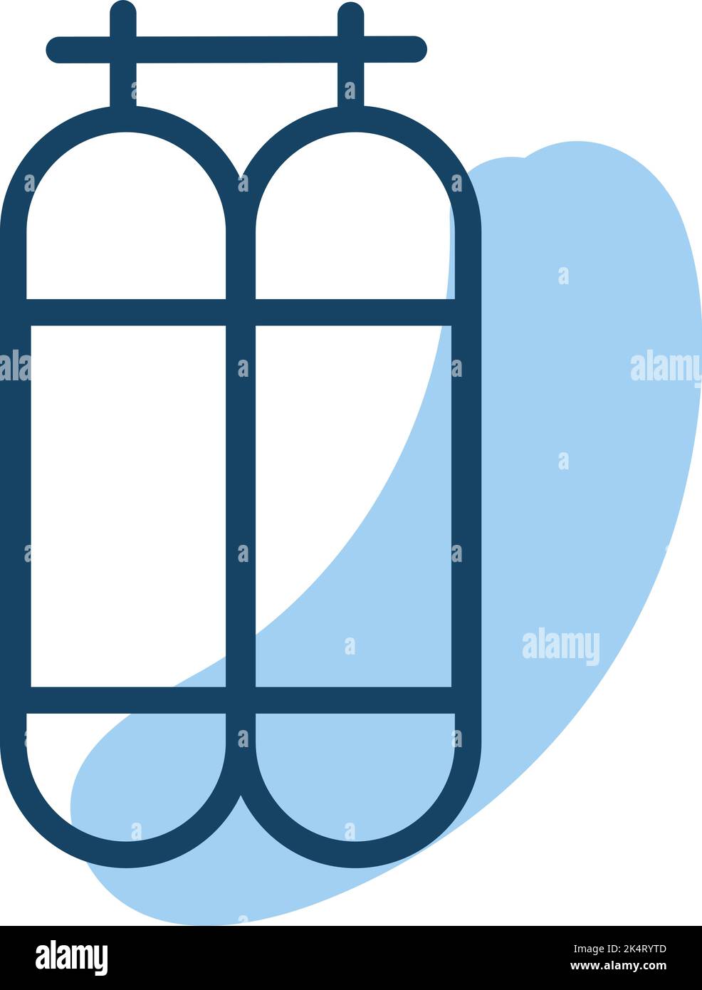 Oxygen tubes, illustration, vector on a white background Stock Vector ...