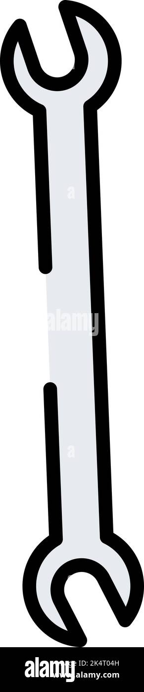 Wrench tool, illustration, vector on a white background Stock Vector ...