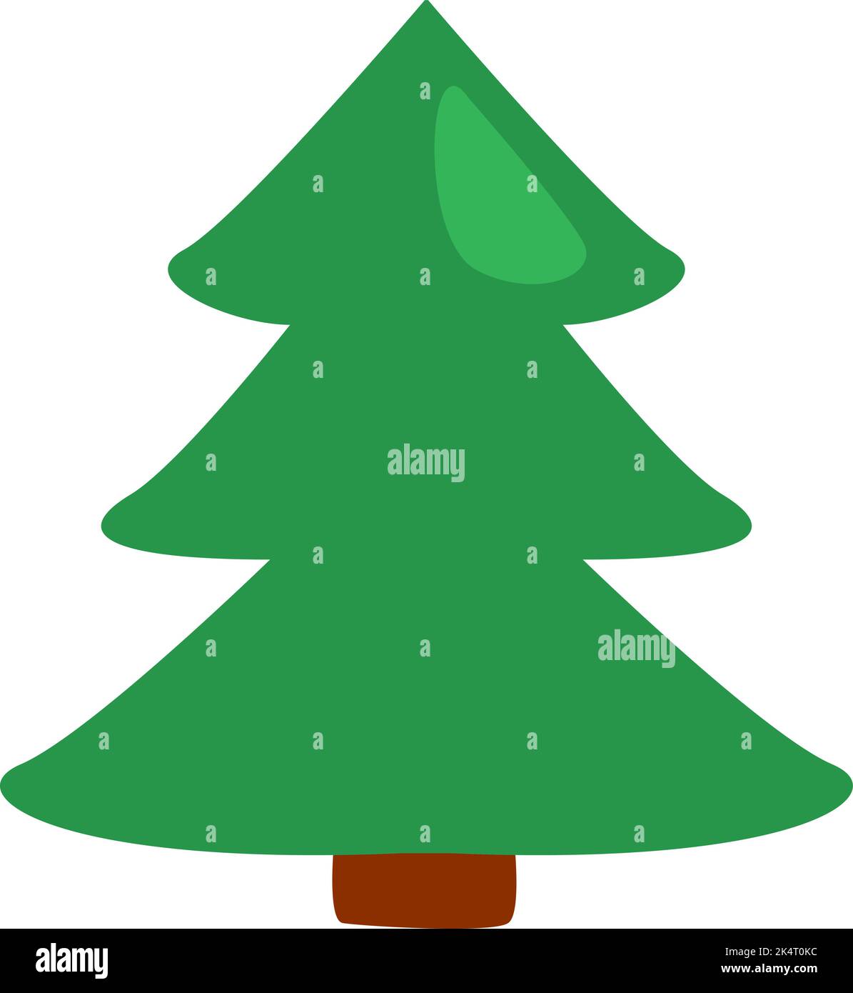 Green tall pine tree, illustration, vector on a white background Stock ...