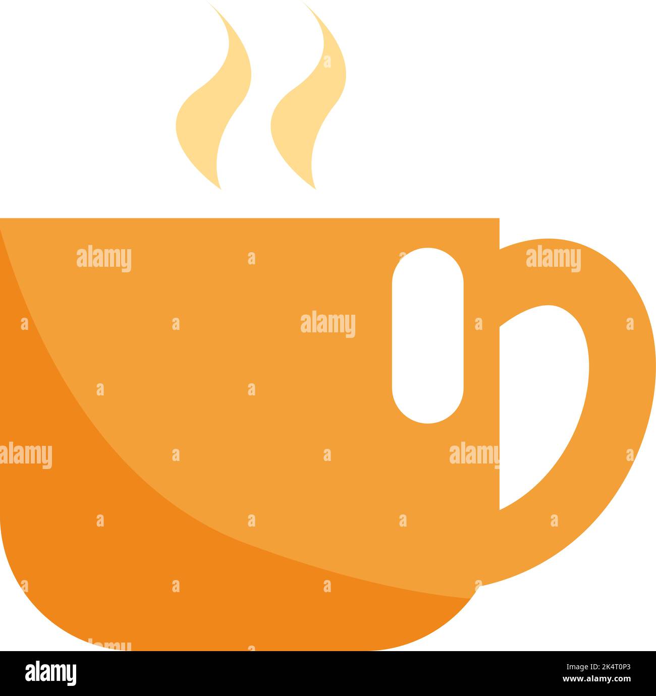 Hot cup of tea, illustration, vector on a white background Stock Vector ...