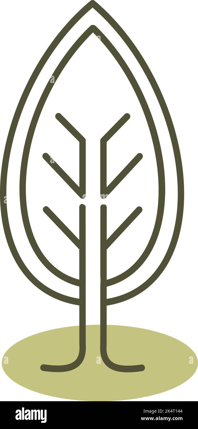 Vector set simple tree Cut Out Stock Images & Pictures - Alamy