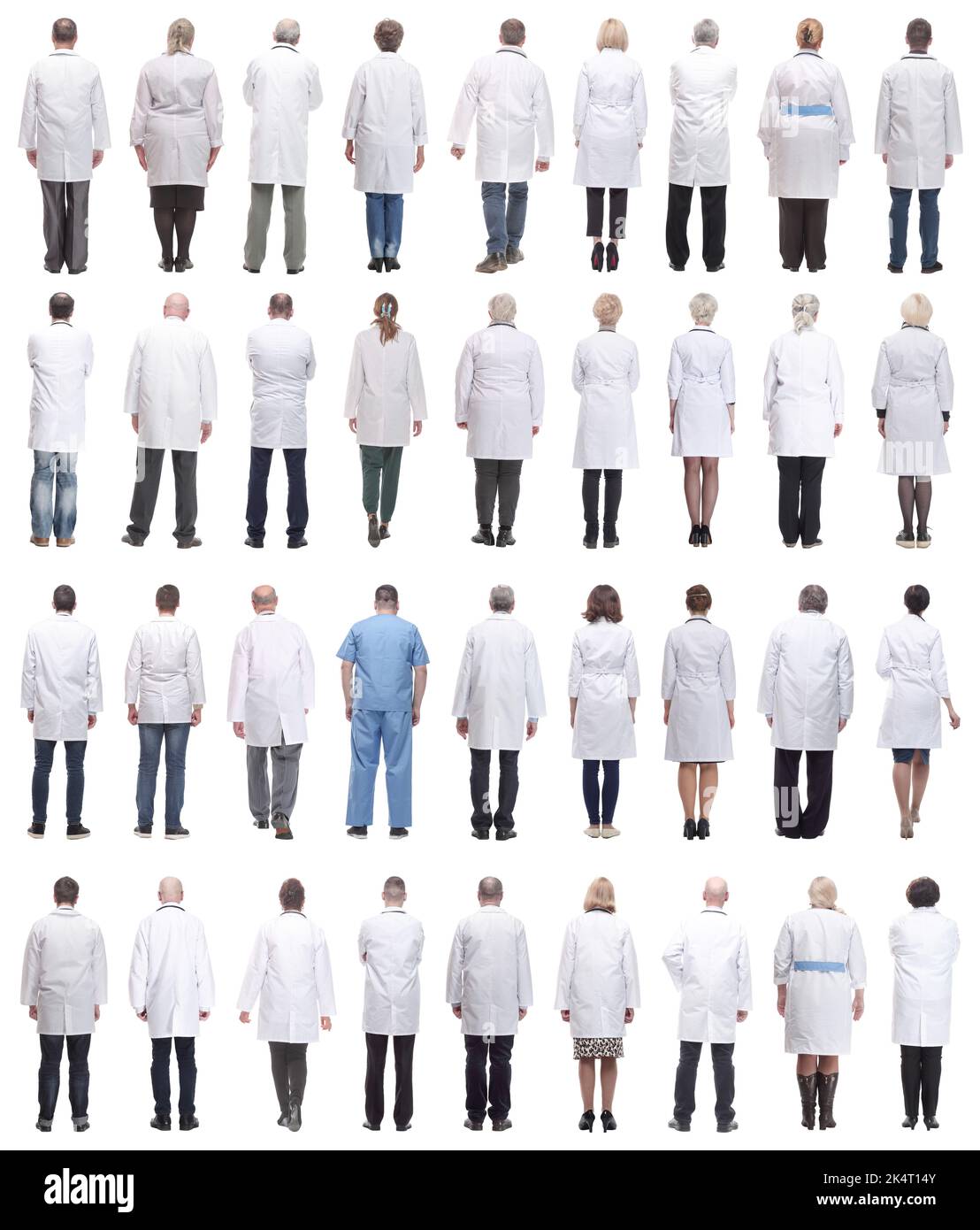group of doctors in full length isolated on white Stock Photo - Alamy