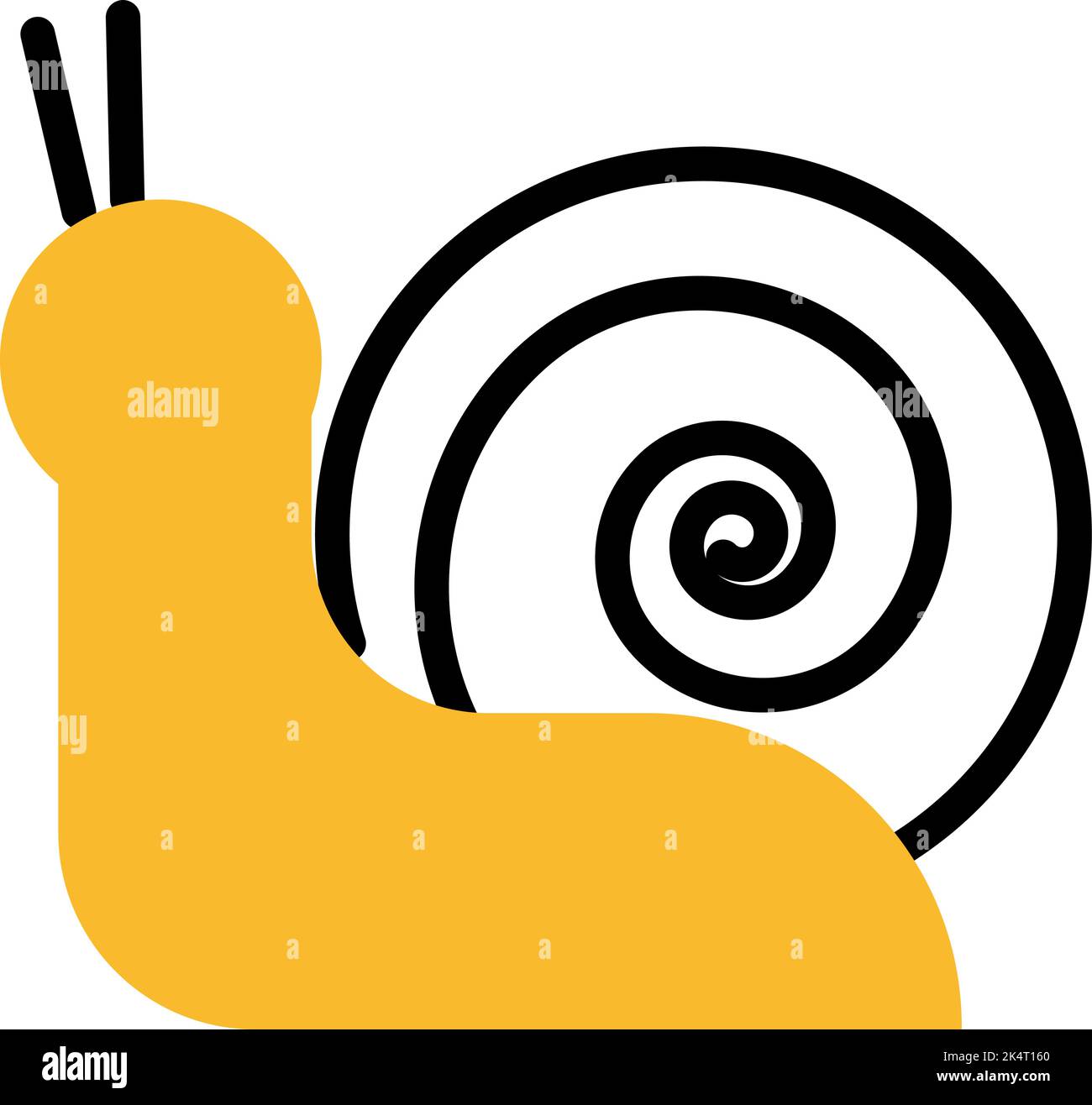 Pet snail, illustration, vector on a white background Stock Vector ...