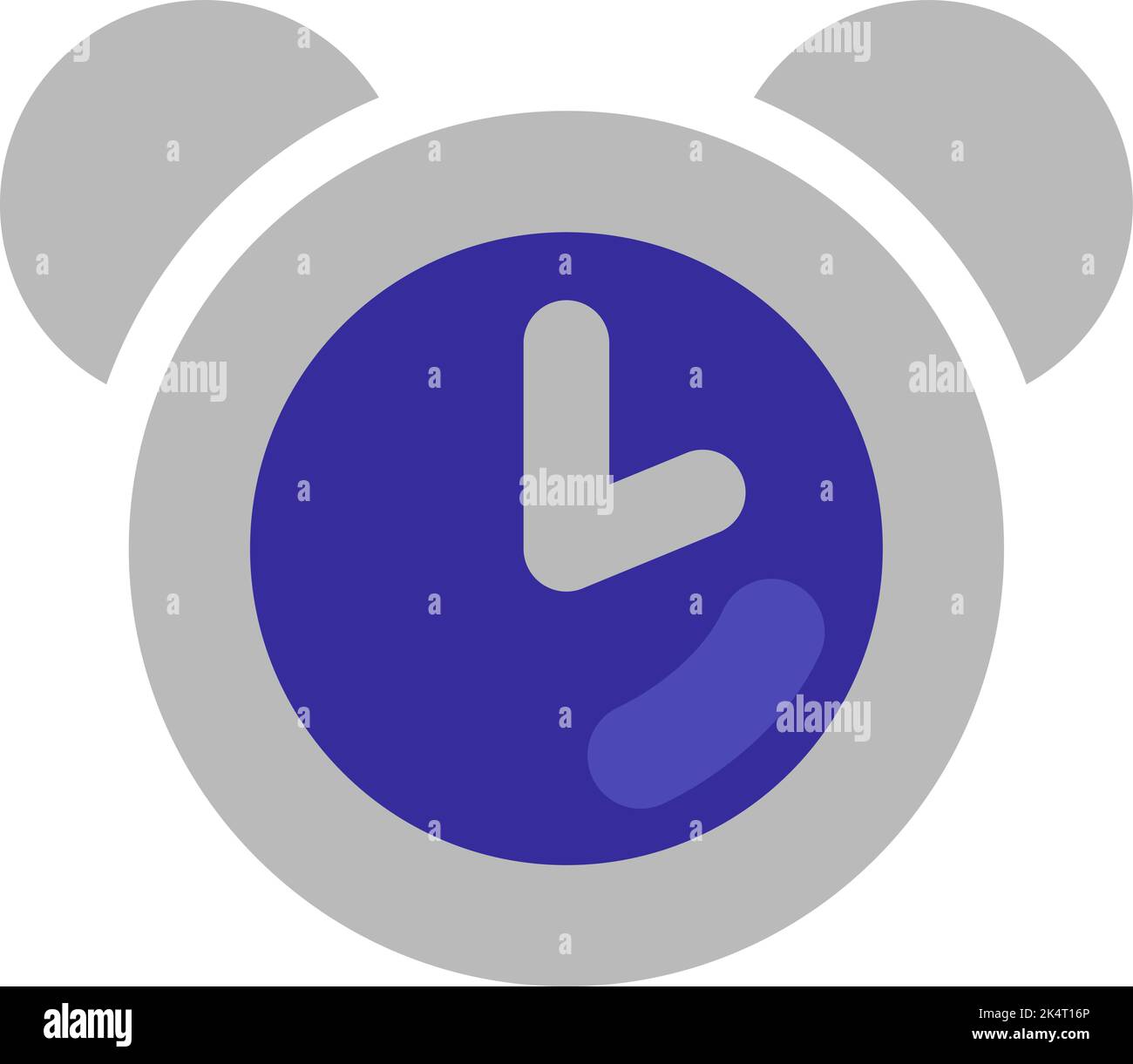 Grey alarm clock, illustration, vector on a white background Stock ...