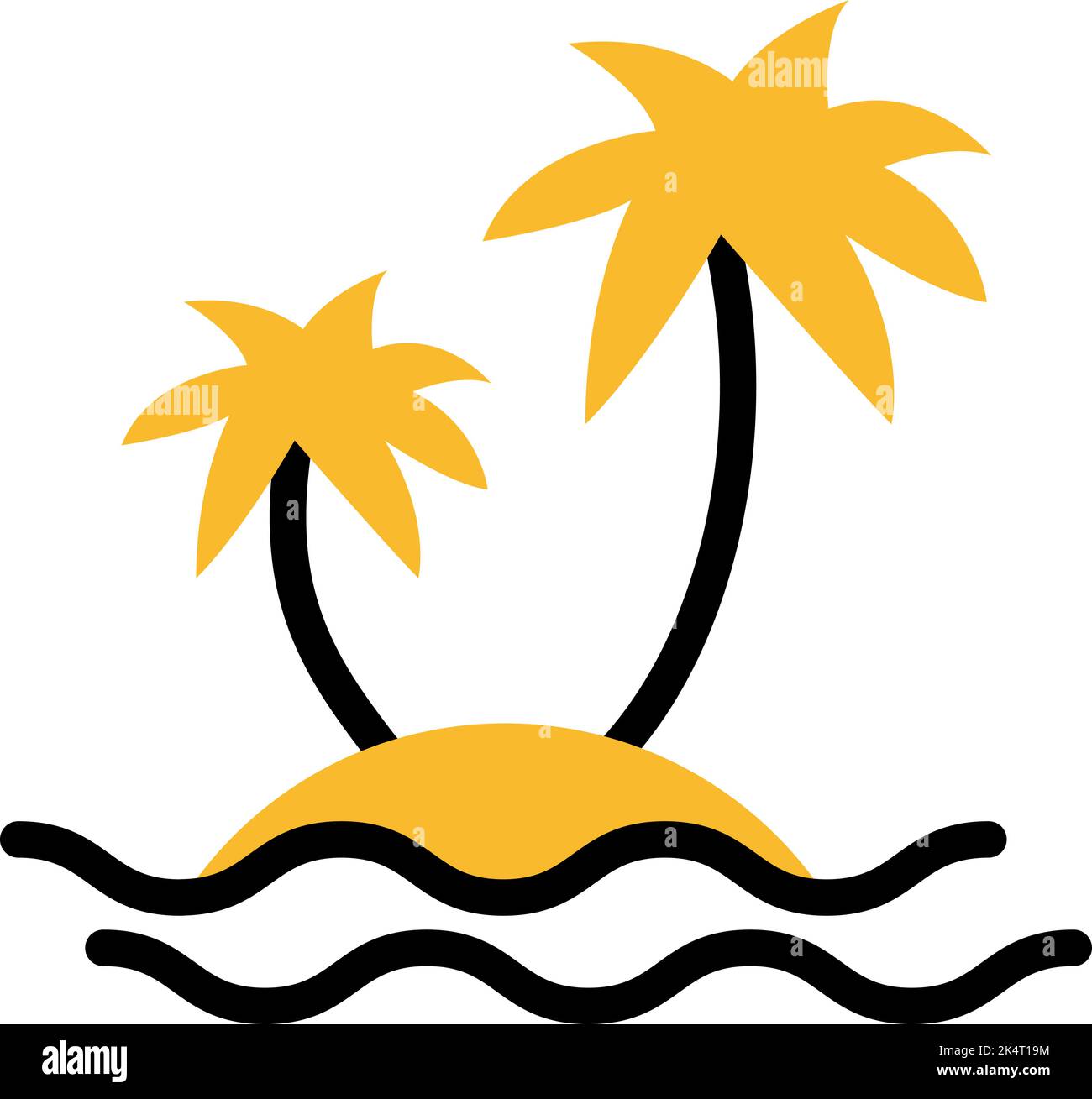 Vacation island , illustration, vector on a white background Stock ...