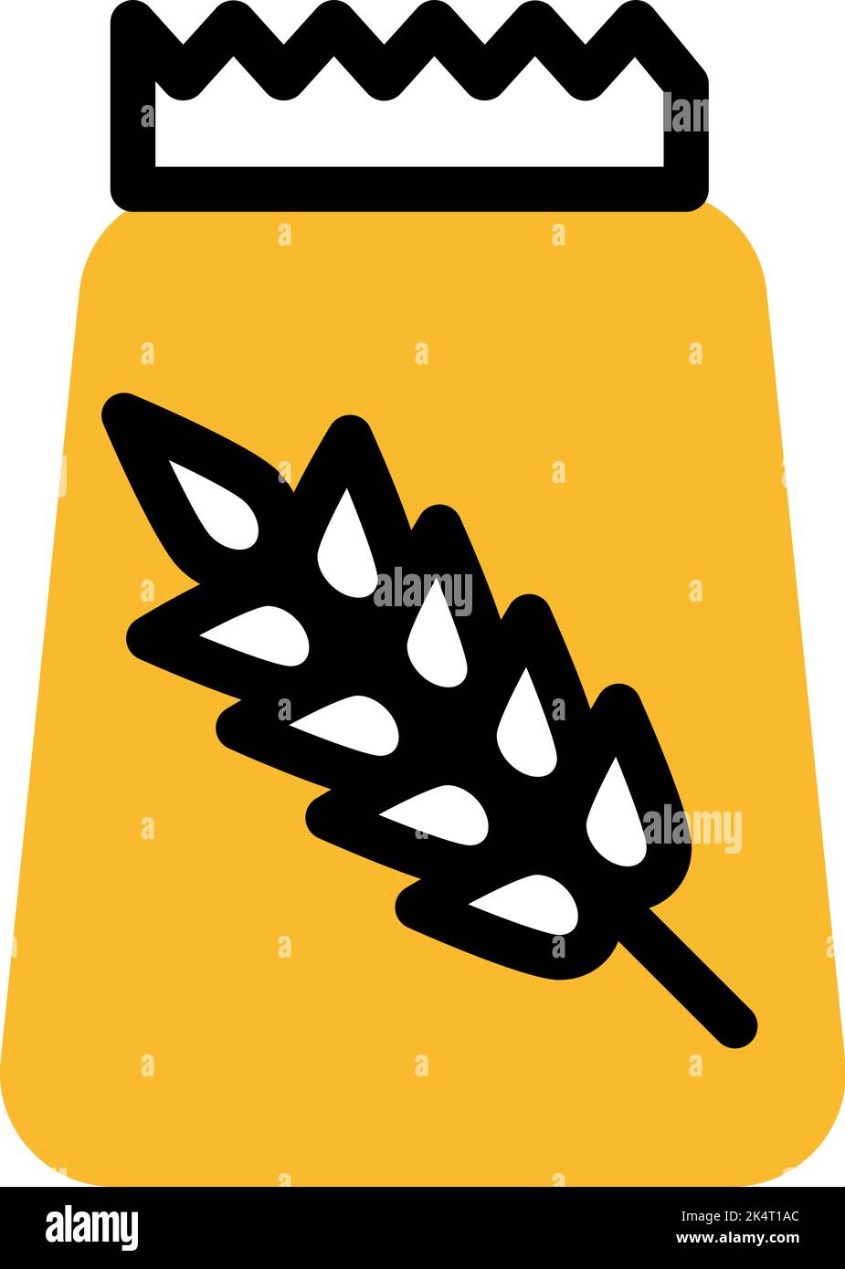 Bakery flour, illustration, vector on a white background Stock Vector ...