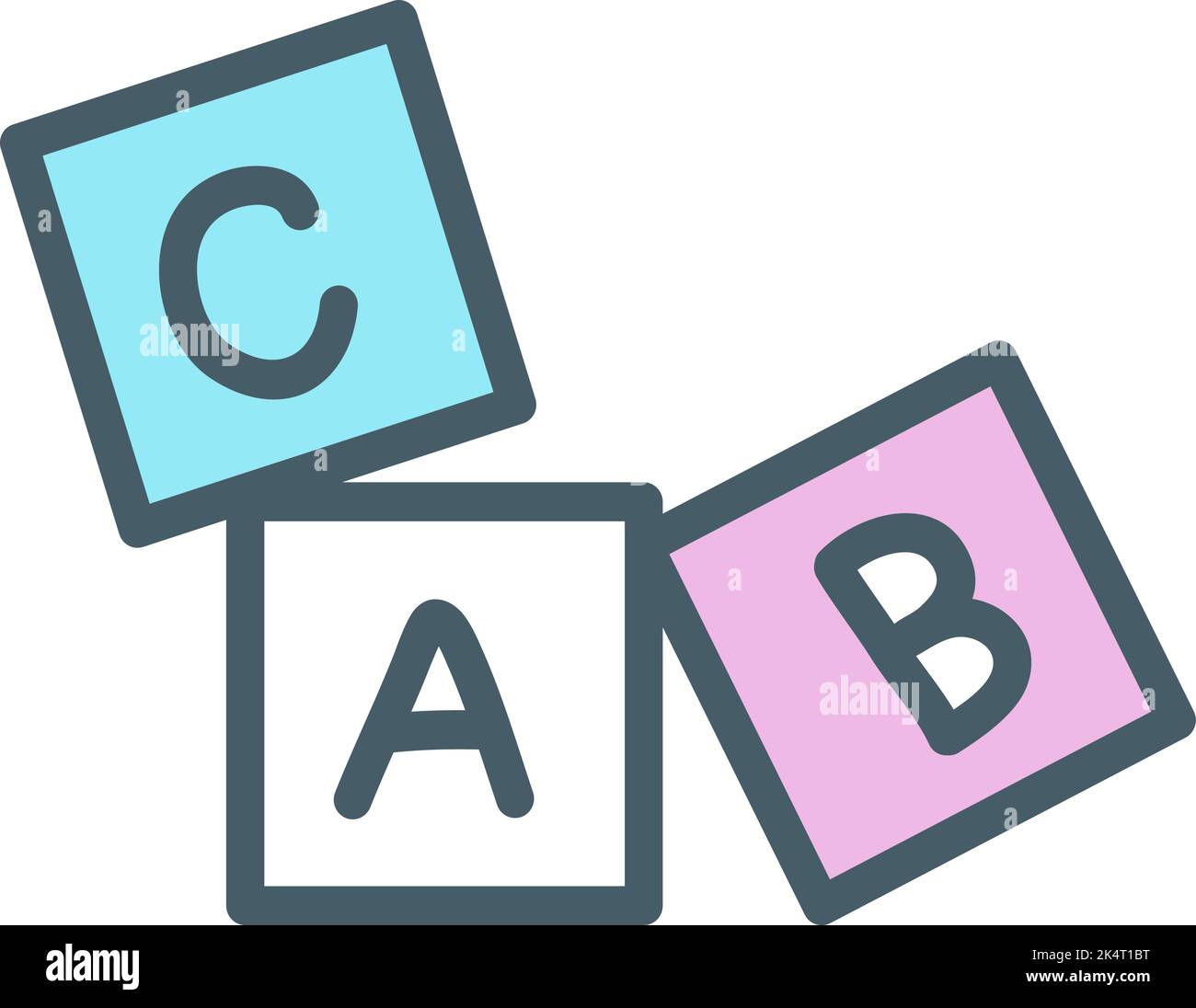 Baby letter toy, illustration, vector on a white background Stock ...