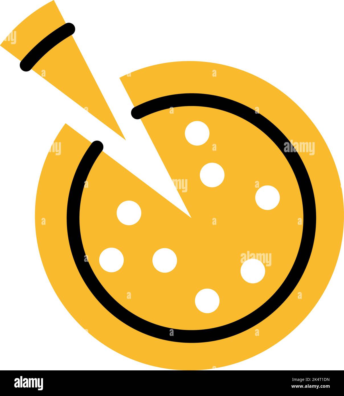 Bakery pizza, illustration, vector on a white background Stock Vector ...