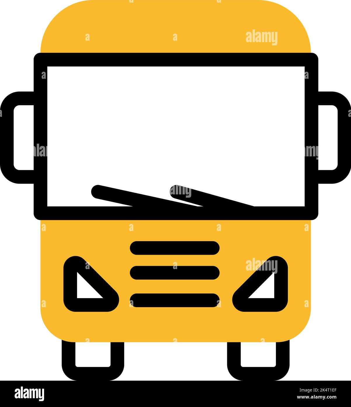 Yellow school bus vector vectors Cut Out Stock Images & Pictures - Alamy