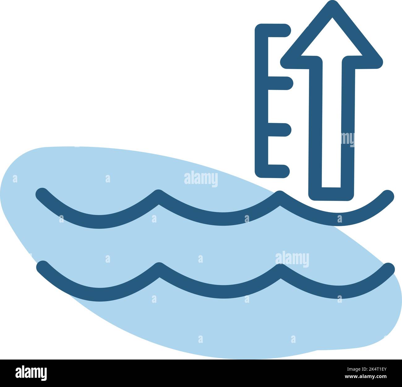 Sea level, illustration, vector on a white background Stock Vector ...