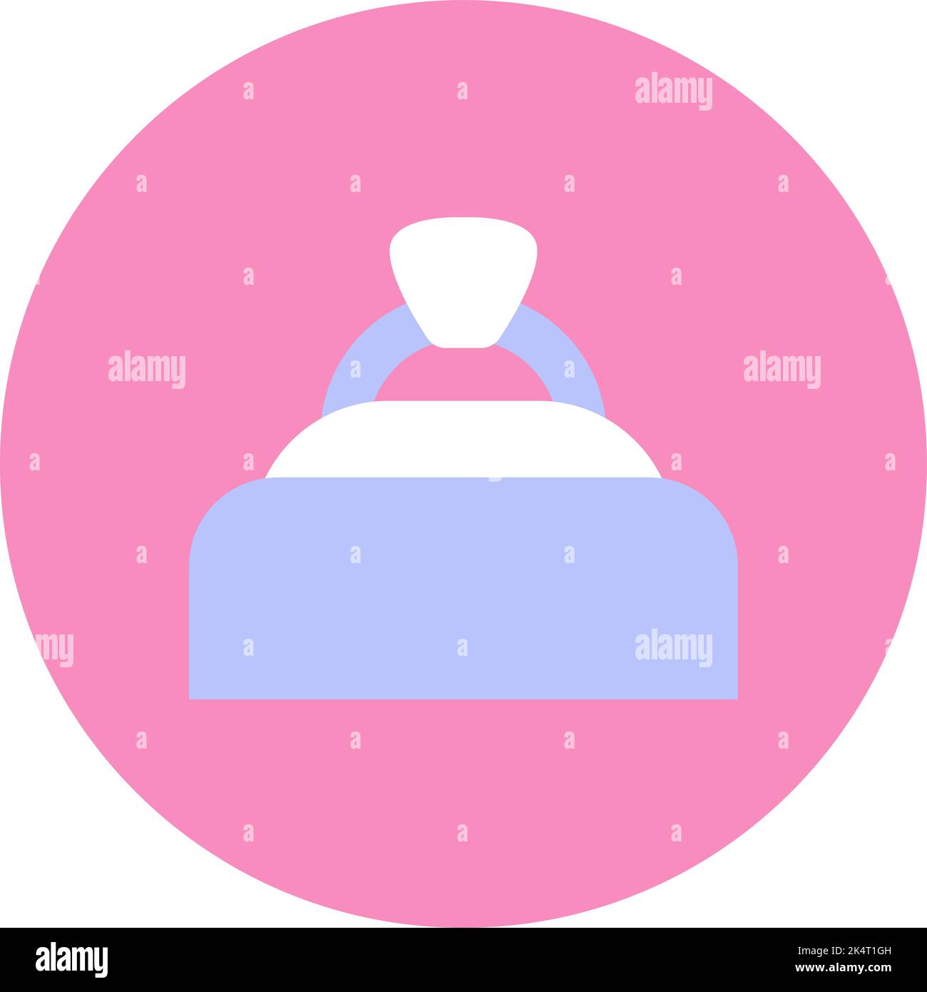 Wedding ring box, illustration, vector on a white background Stock ...