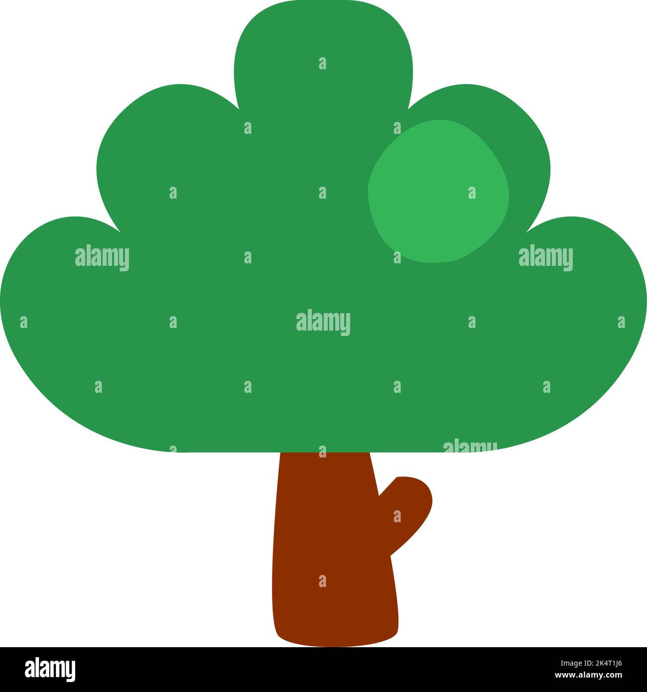 Perch tree, illustration, vector on a white background Stock Vector ...
