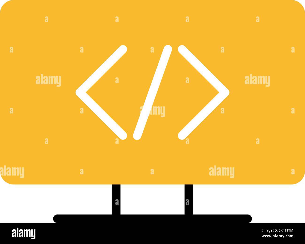 Coding class, illustration, vector on a white background Stock Vector ...