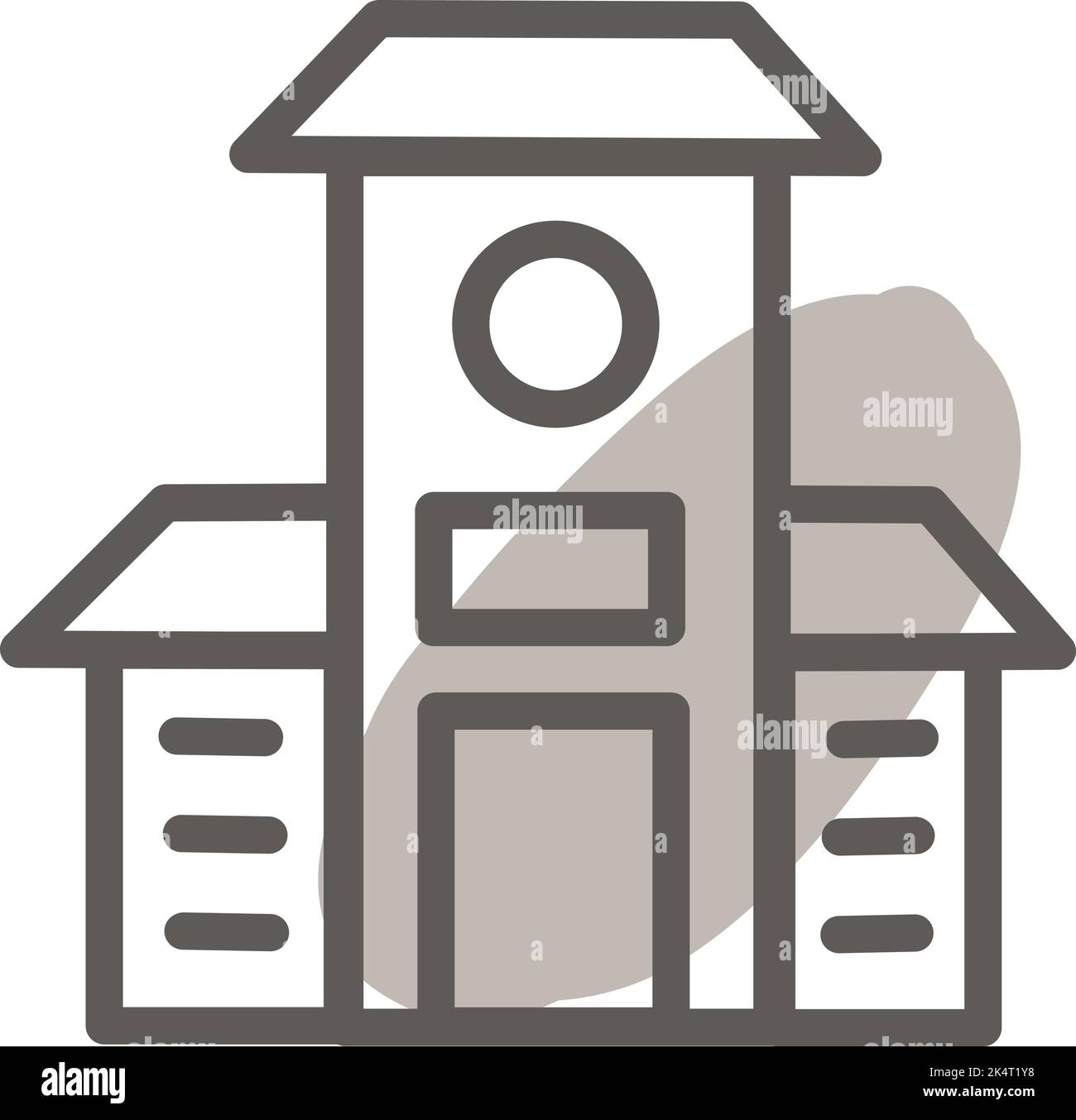 Teaching building, illustration, vector on a white background Stock ...