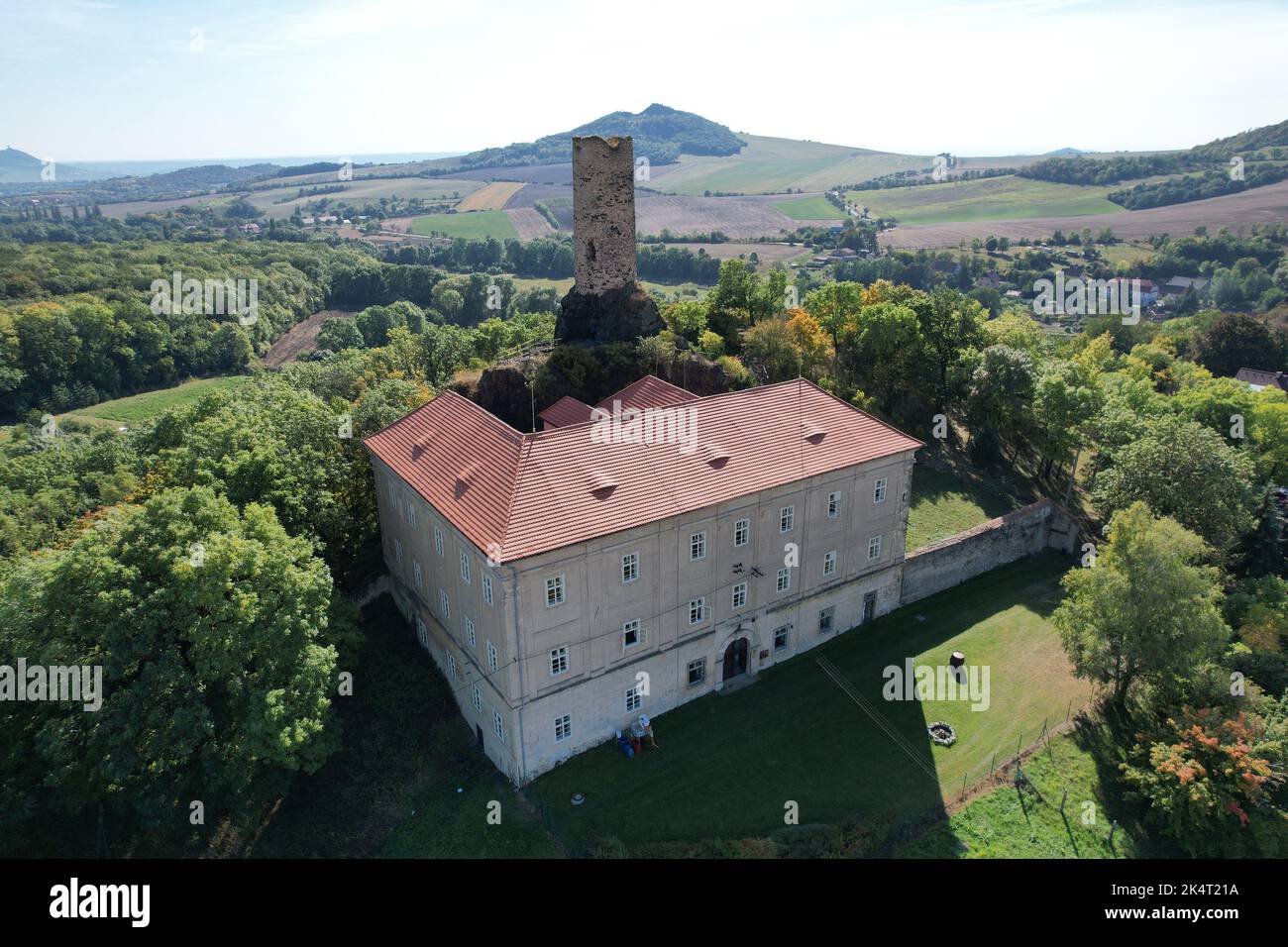 Zámek Skalka historical old castle Skalka in Ceske stredohori region ...