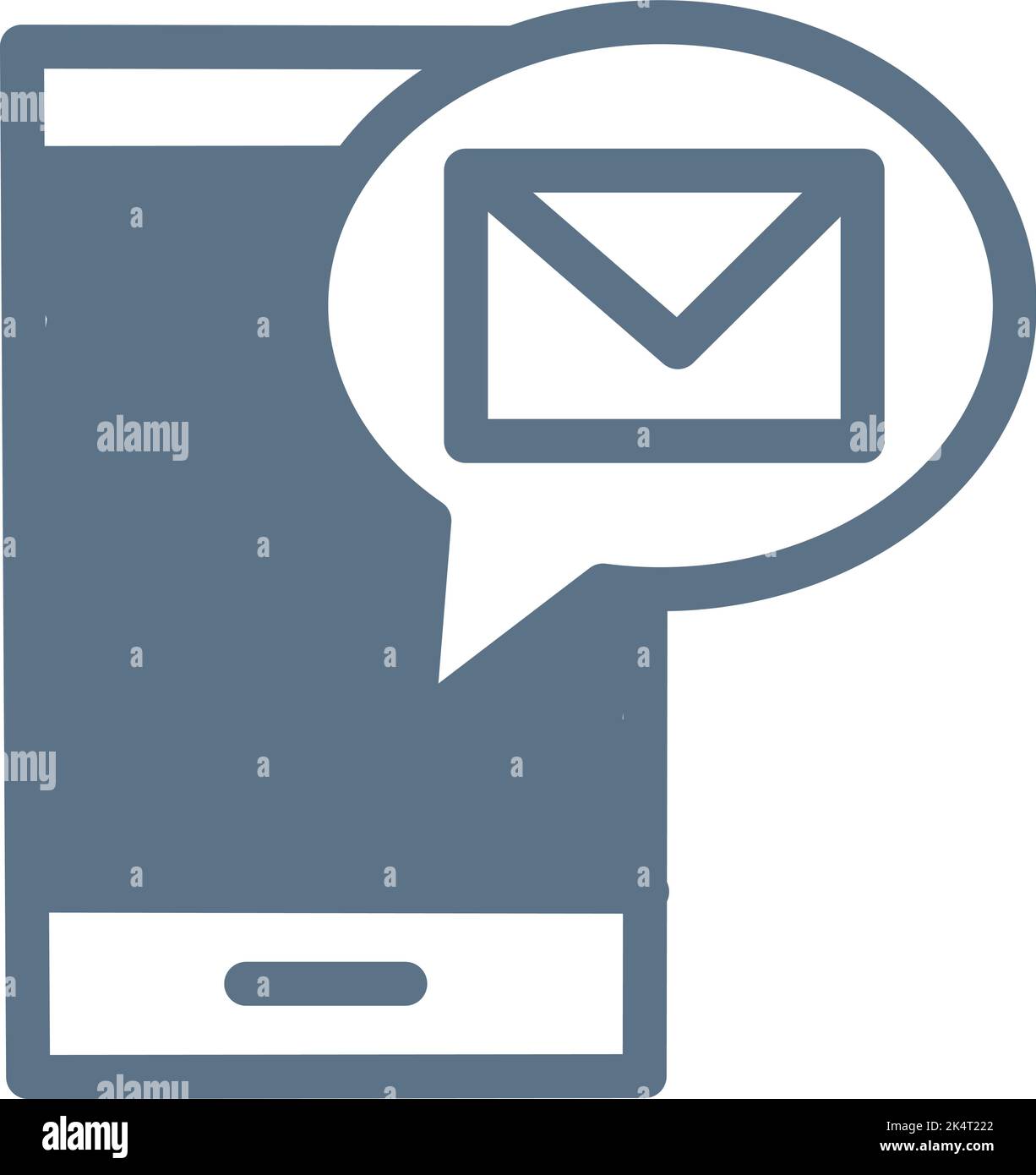 Internet message, illustration, vector on a white background Stock ...