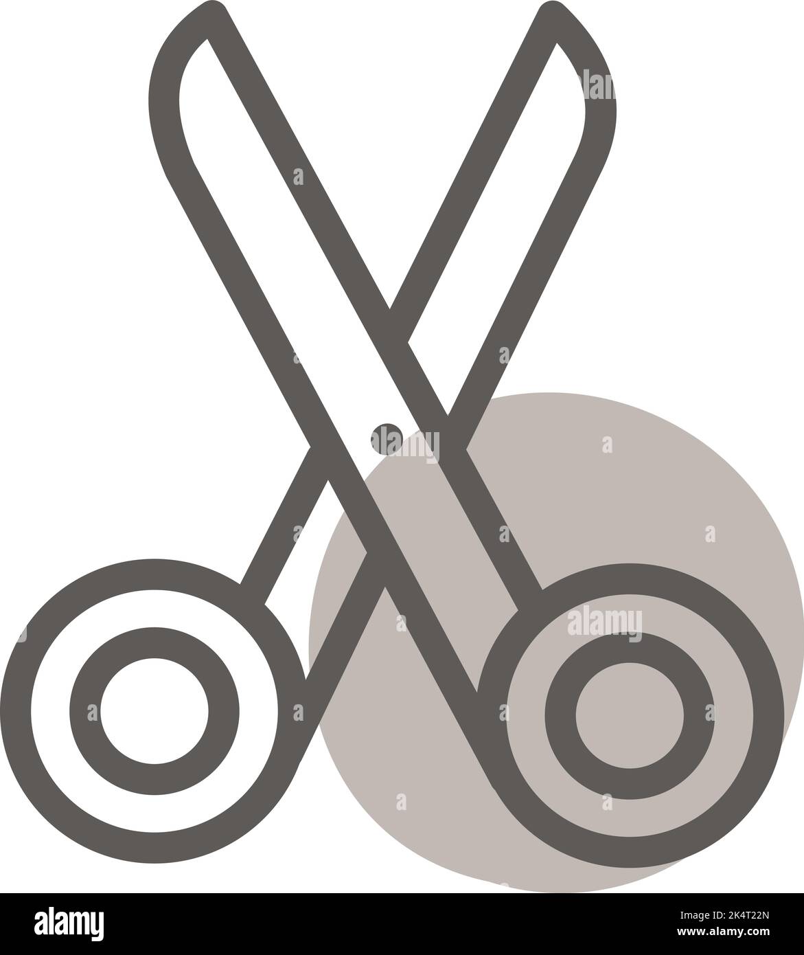 Teaching scissors, illustration, vector on a white background Stock ...