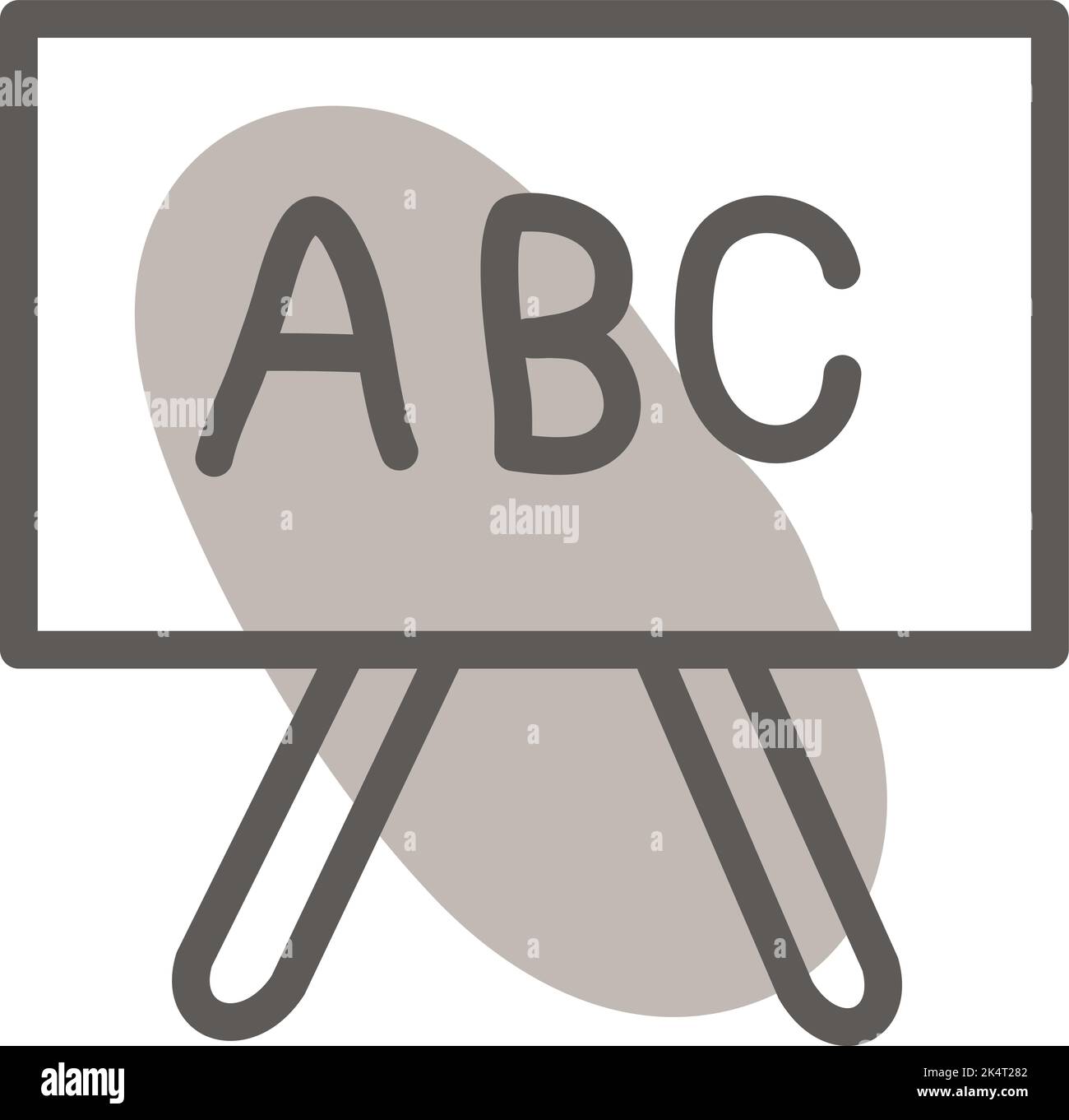 Teaching letters, illustration, vector on a white background Stock ...