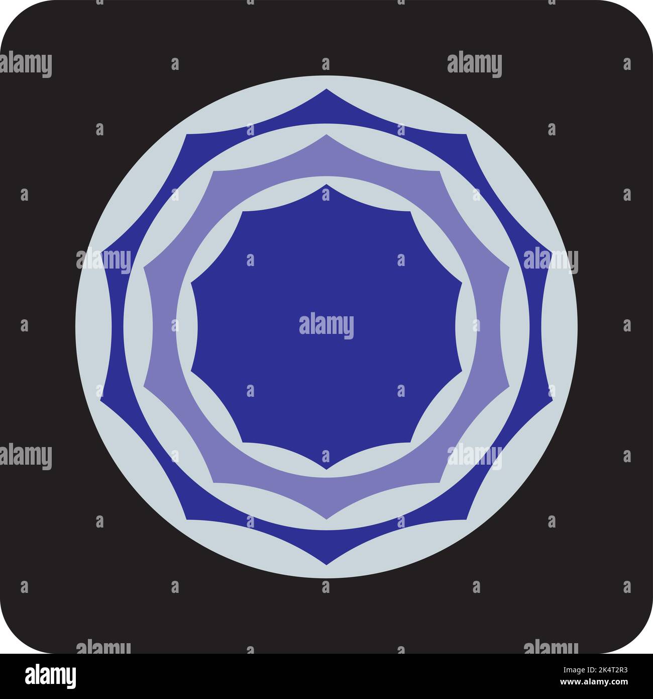 Abstract blue circle, illustration, vector on a white background Stock ...