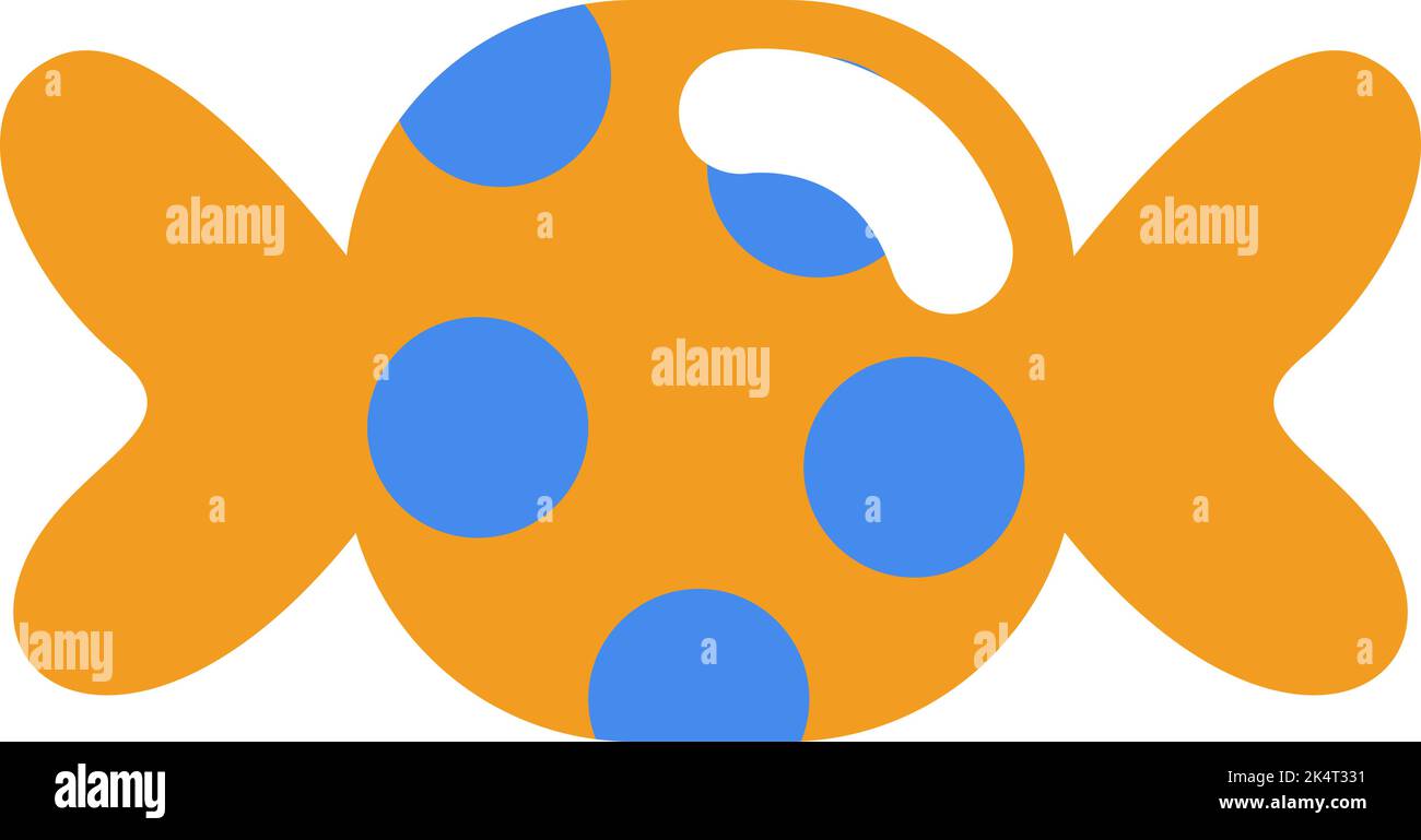 Candy with dots, illustration, vector on a white background Stock ...