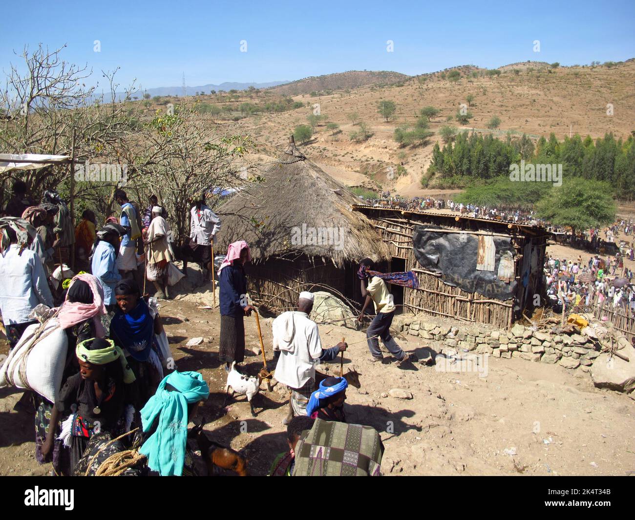 The local market near Kombolcha city in Ethiopia, Africa Stock Photo ...