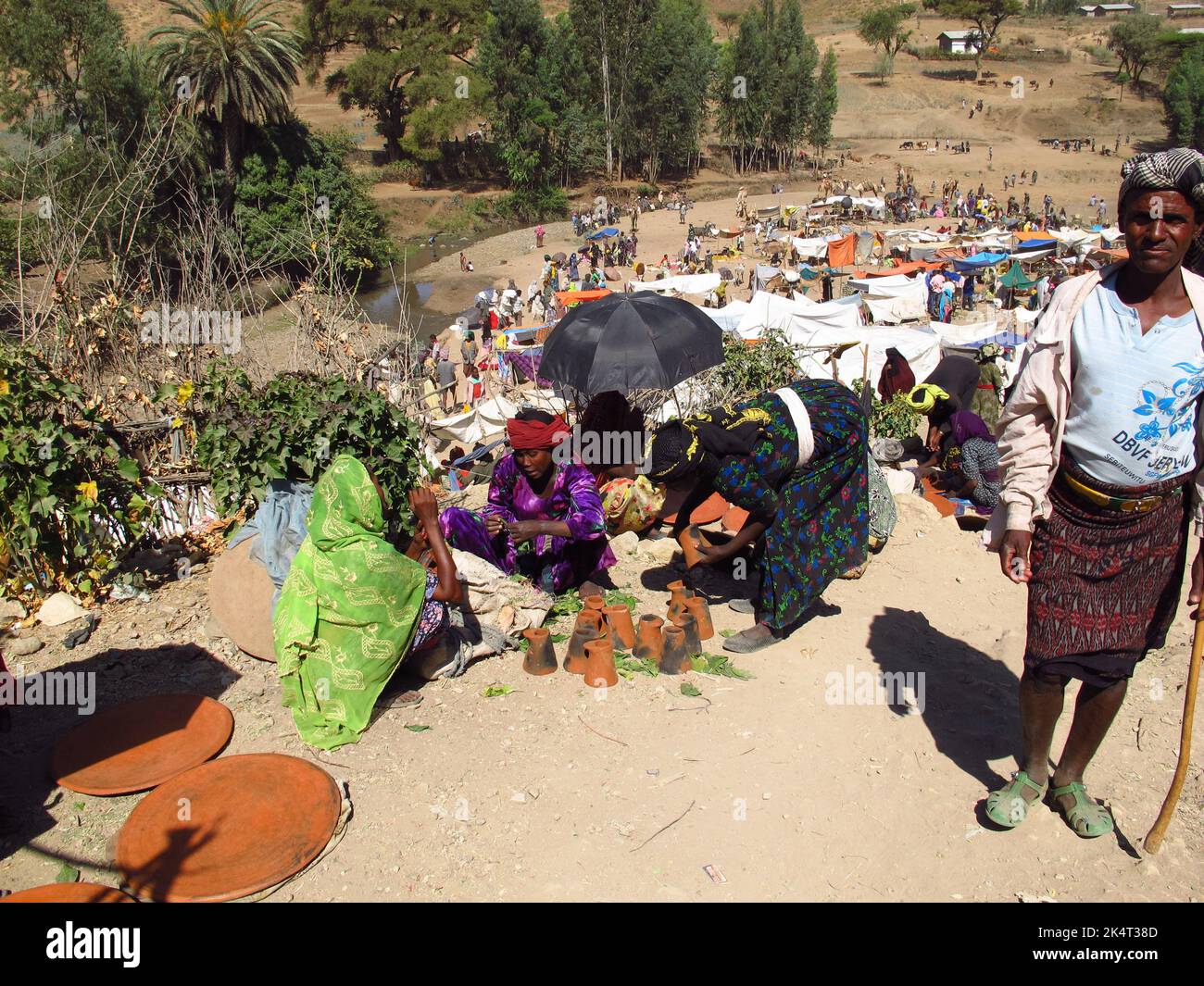 The local market near Kombolcha city in Ethiopia, Africa Stock Photo ...