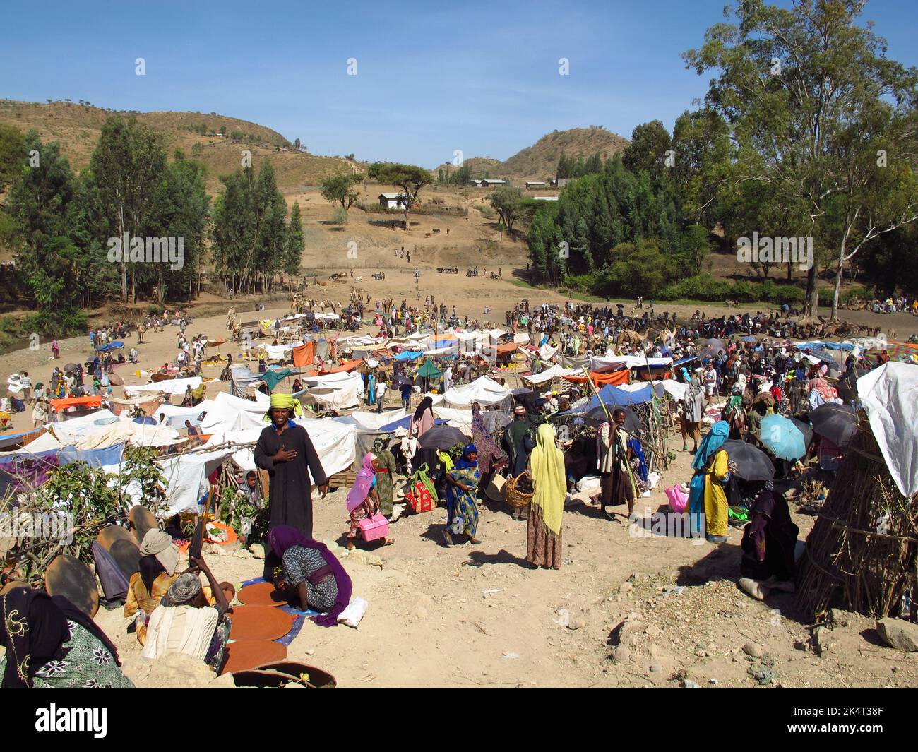 The local market near Kombolcha city in Ethiopia, Africa Stock Photo ...