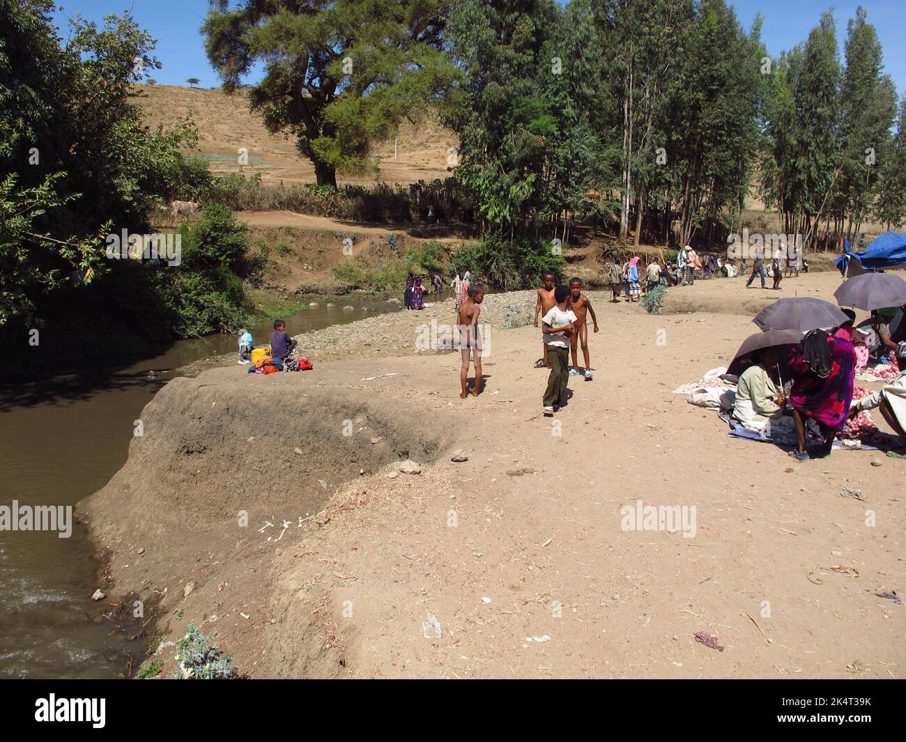 The local market near Kombolcha city in Ethiopia, Africa Stock Photo ...