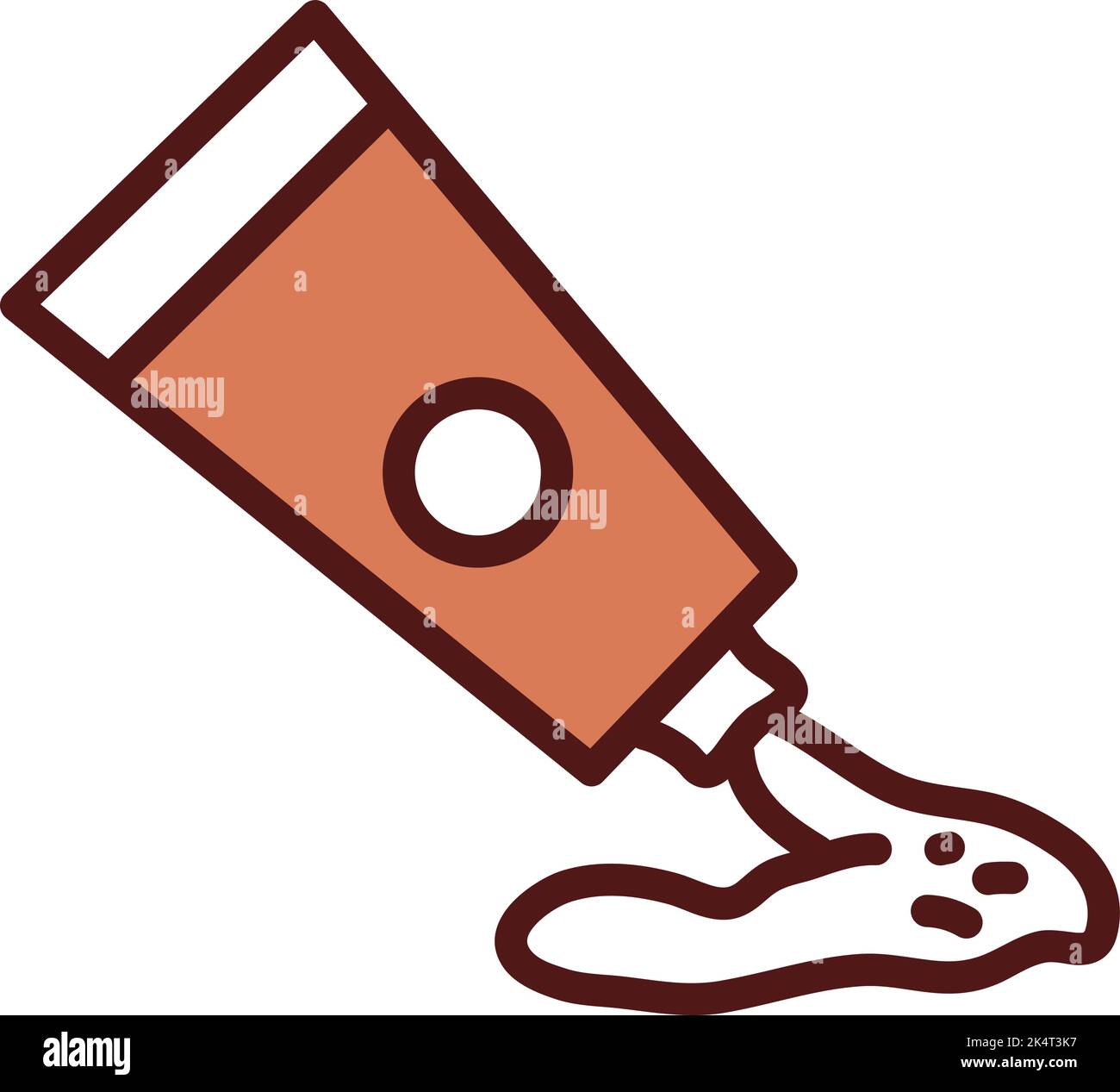 Art color in tube, illustration, vector on a white background Stock ...