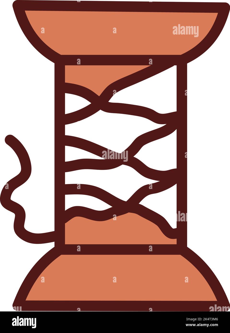 Sewing thread, illustration, vector on a white background Stock Vector ...